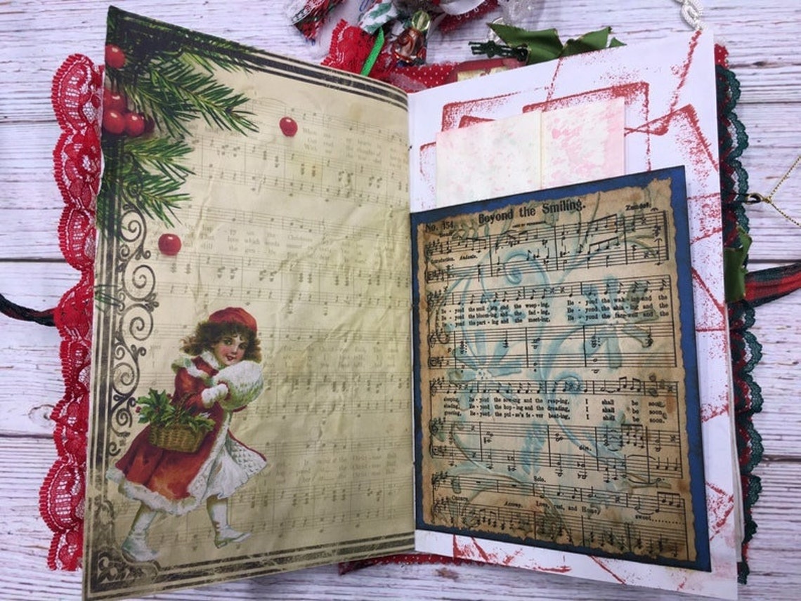 Christmas Themed Journal, Santa Decorating, a Christmas Tree /christmas ...