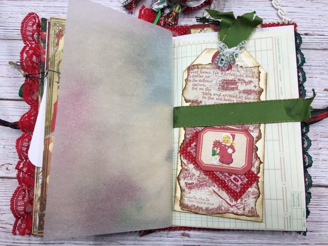 Christmas Themed Journal, Santa Decorating, a Christmas Tree /christmas ...