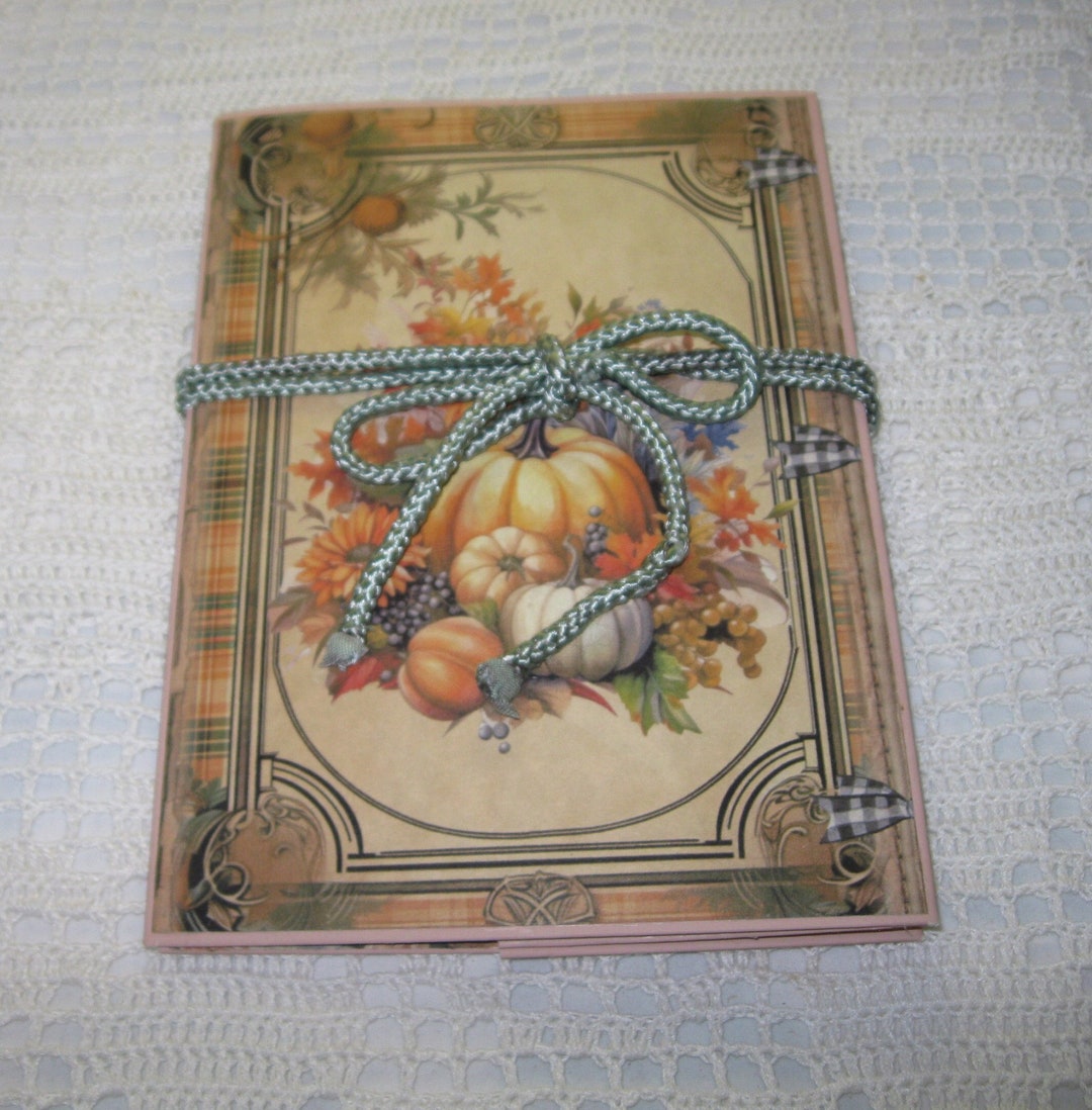 Pumpkin Harvest / Journal / Folder / Folio/ Tie – in /journal Insert ...