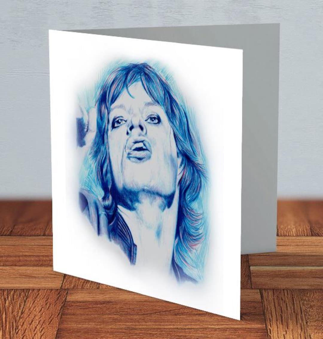 Mick Jagger Greeting Card for Him, for Her, the Rolling Stones, Rock ...