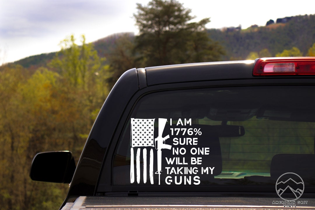 Second Amendment Decal, 2A Decal, Gun Rights Decal, 1776 Decal, Window ...