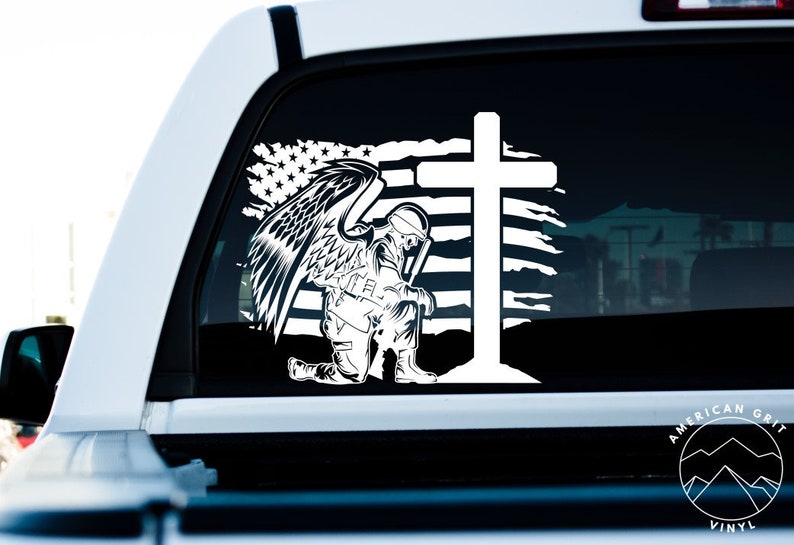 Battlefield Cross Decal Veteran Decal Memorial Decal USMC - Etsy