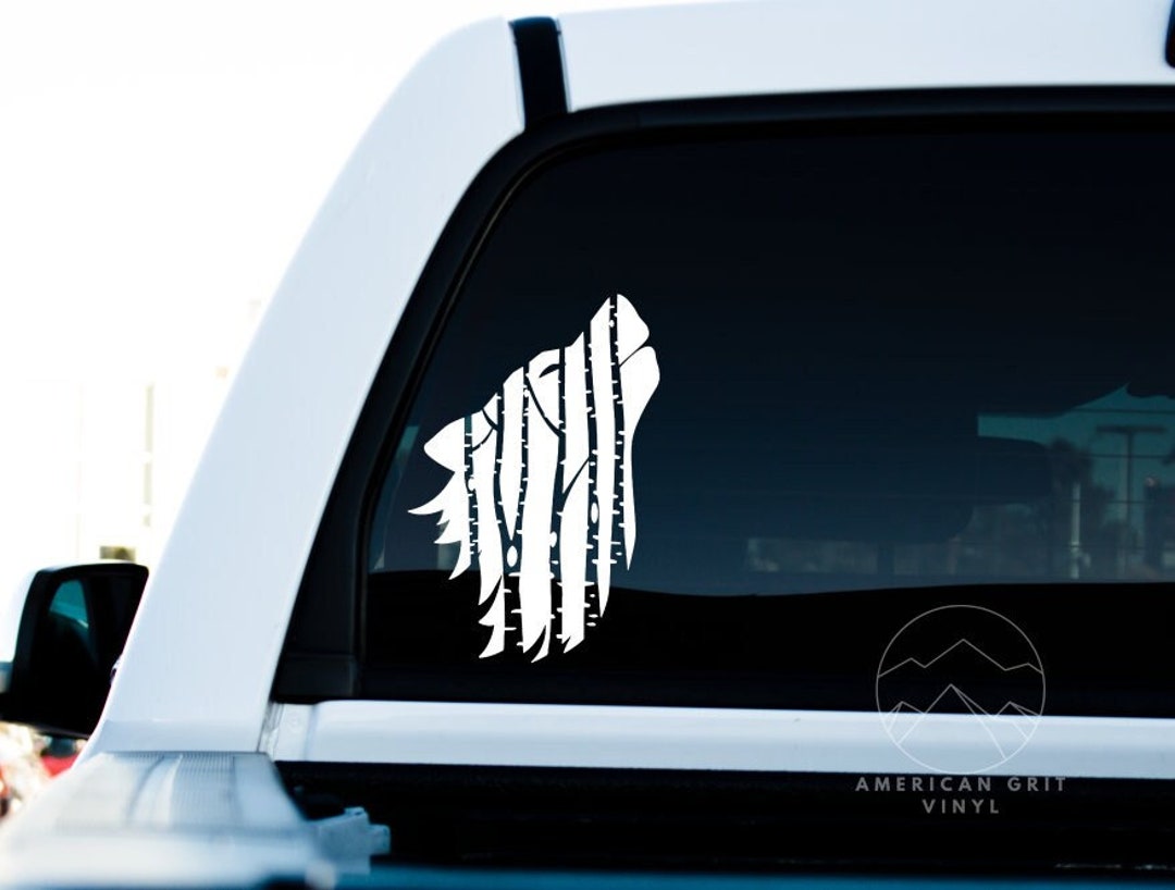 Wolf Decal, Howling Wolf Decal, Woods Decal, Car Decal, Truck Decal ...