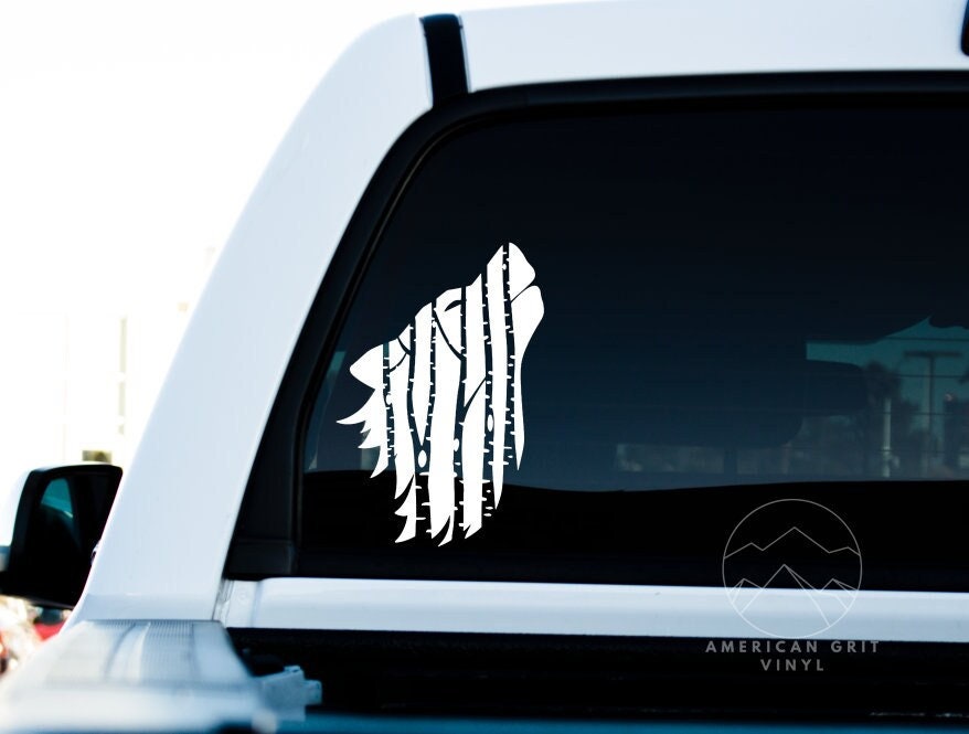Wolf Decal Howling Wolf Decal Woods Decal Car Decal Truck - Etsy