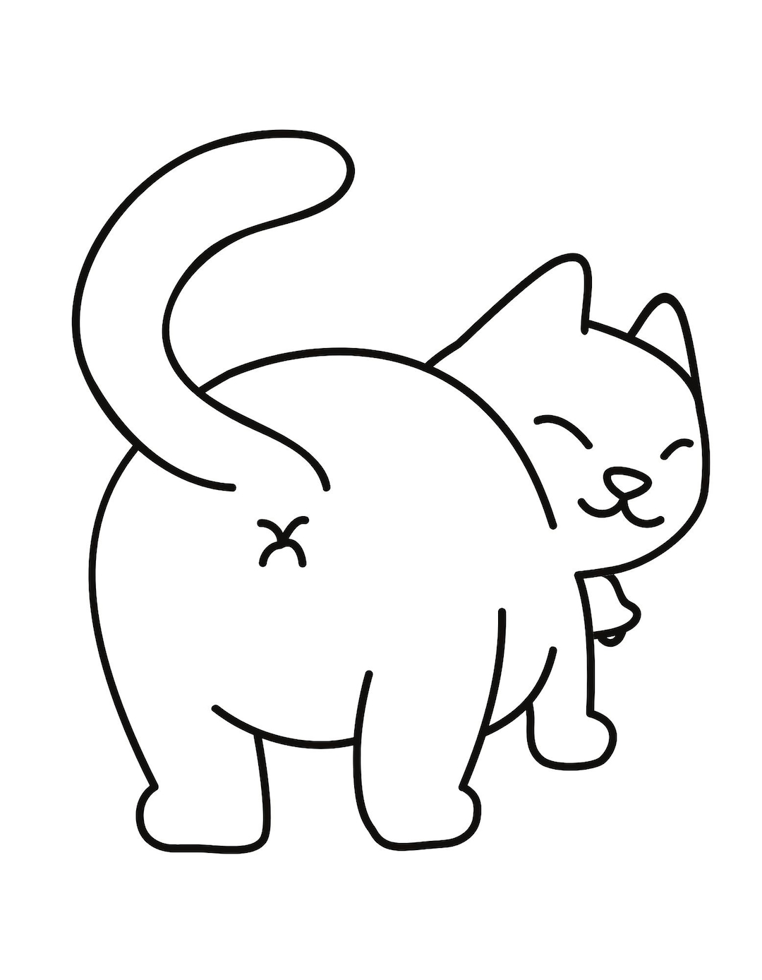 Cat Butt | Cat Butt Svg | Cat Butt Png | Cat Butt Cookie Cutter | Instant Download | Cat Butt ...
