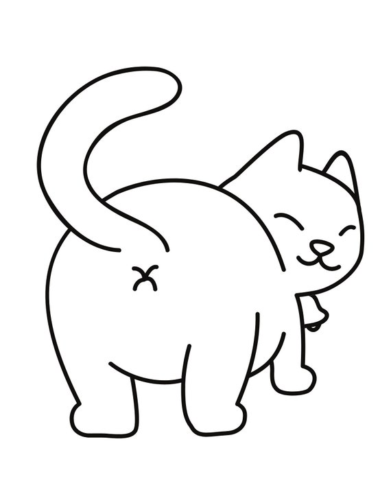 Cat Butt Cat Butt Svg Cat Butt Png Cat Butt Cookie Etsy Hong Kong