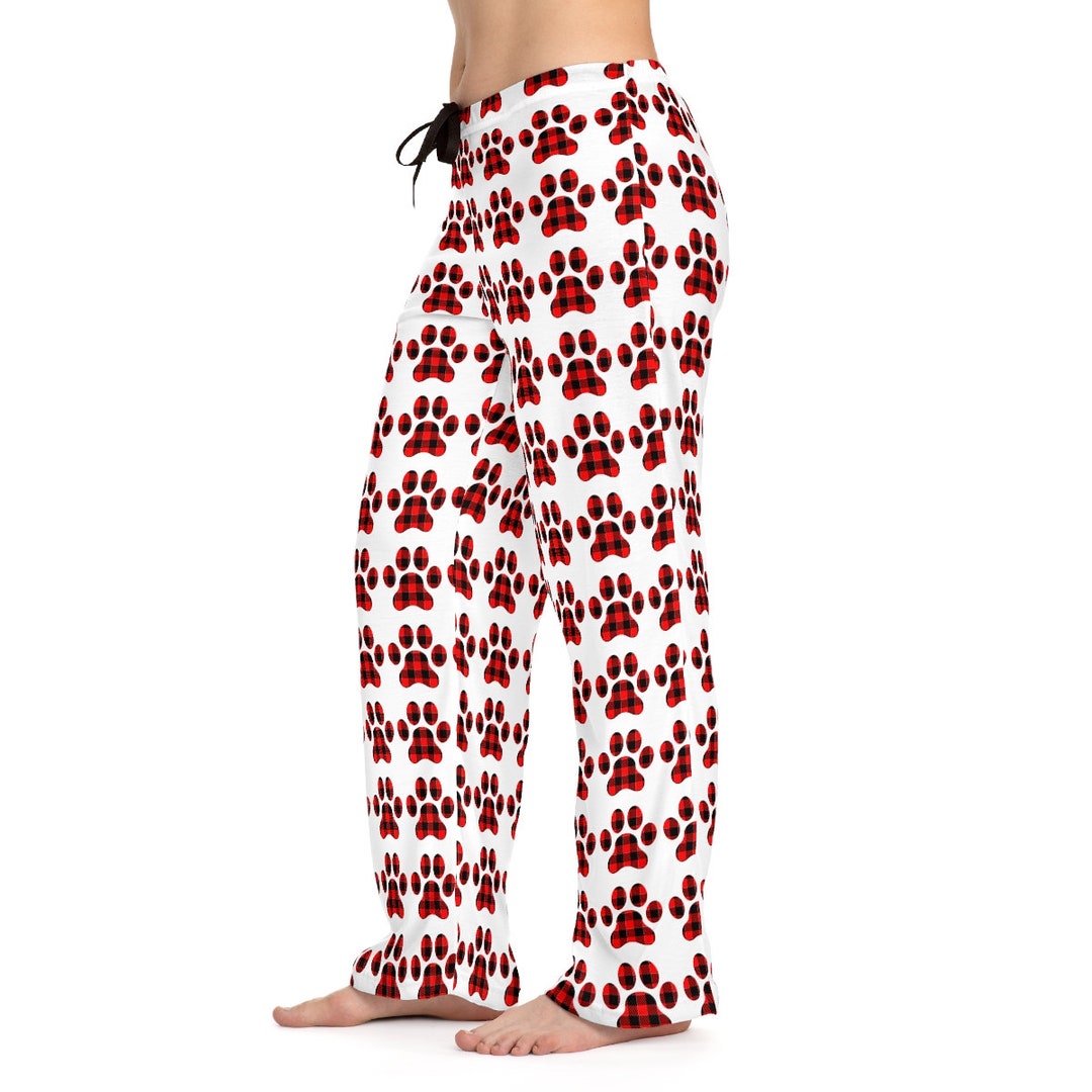 Women's Pj Dog Paw Print Plaid | Dog | Dog Lovers | Dog Mom | Dog Lover ...