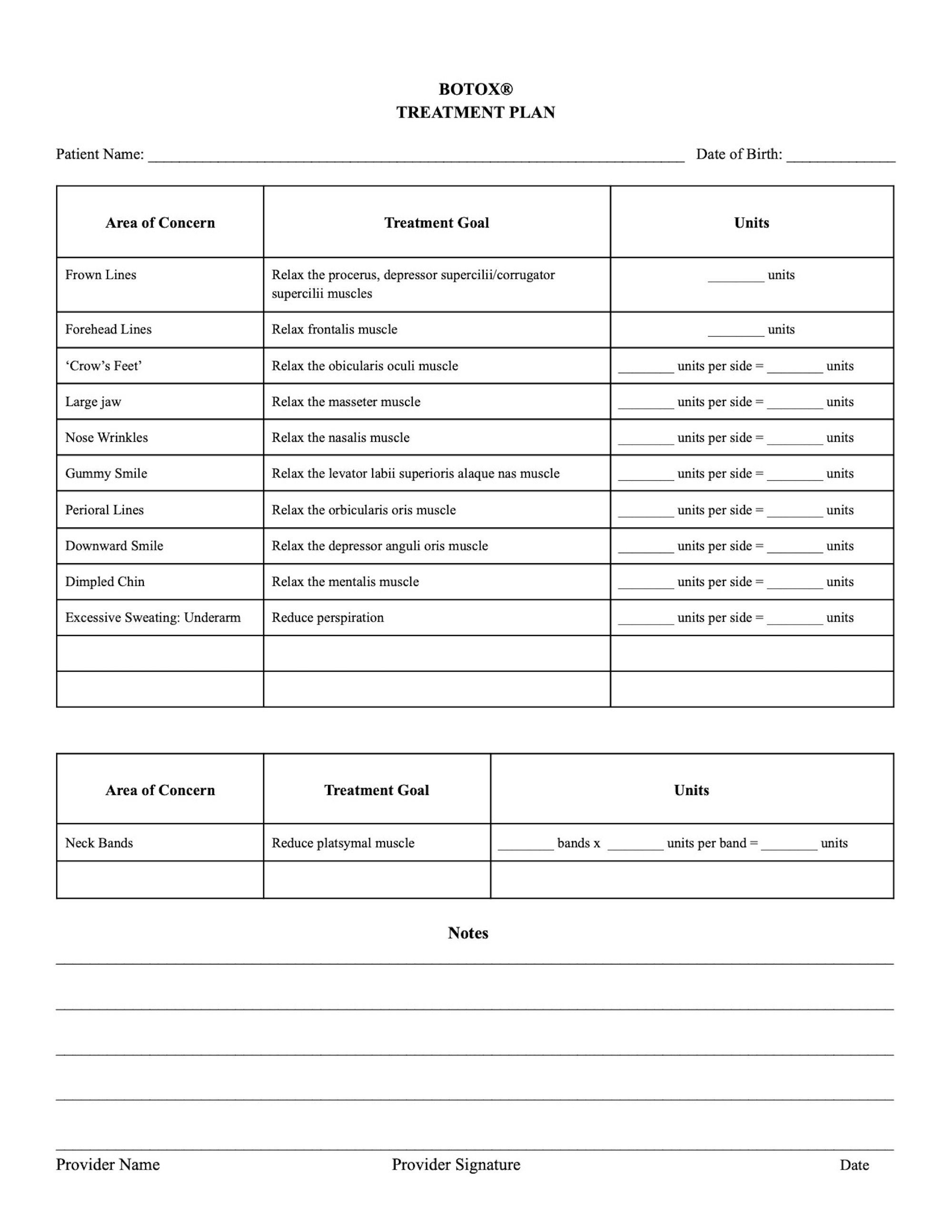 Botox® Treatment Plan - Etsy