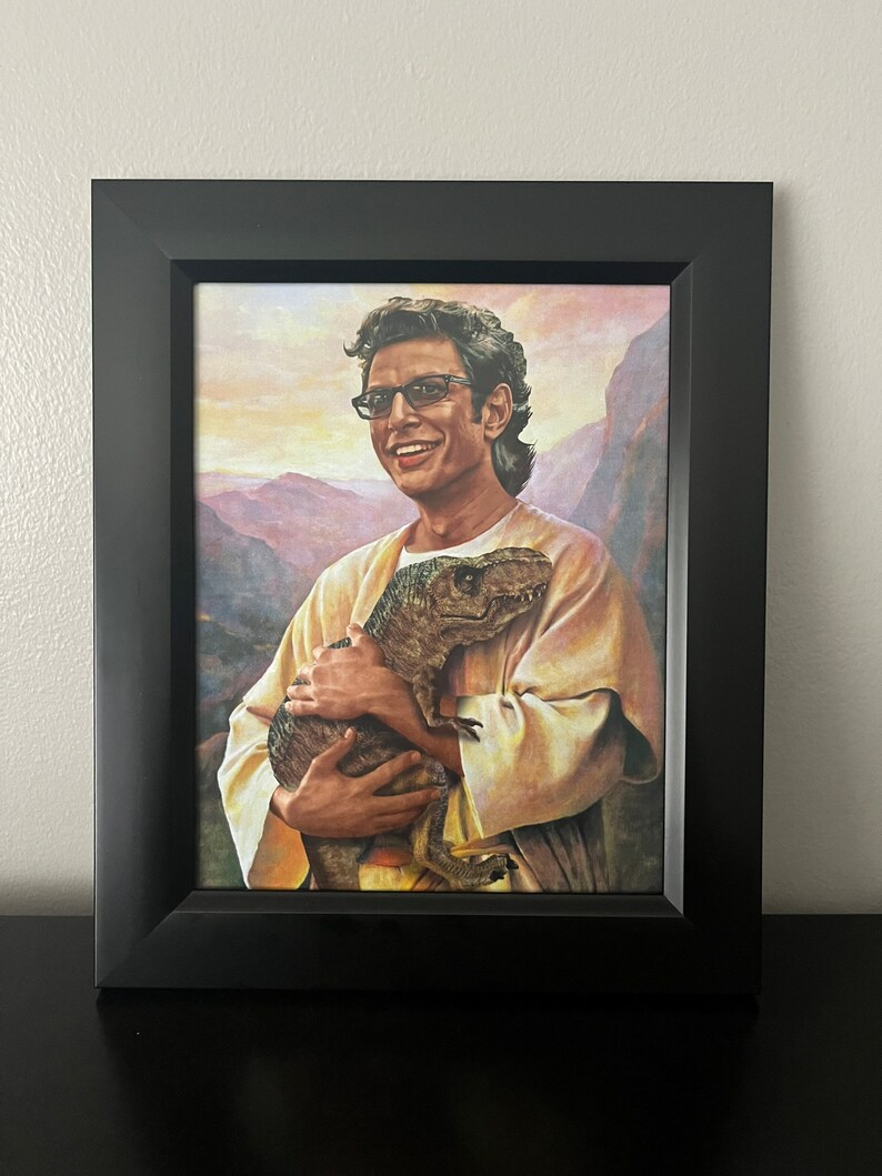 Saint Jeff Goldblum. Jurassic Park. Dinosaur Art - Etsy
