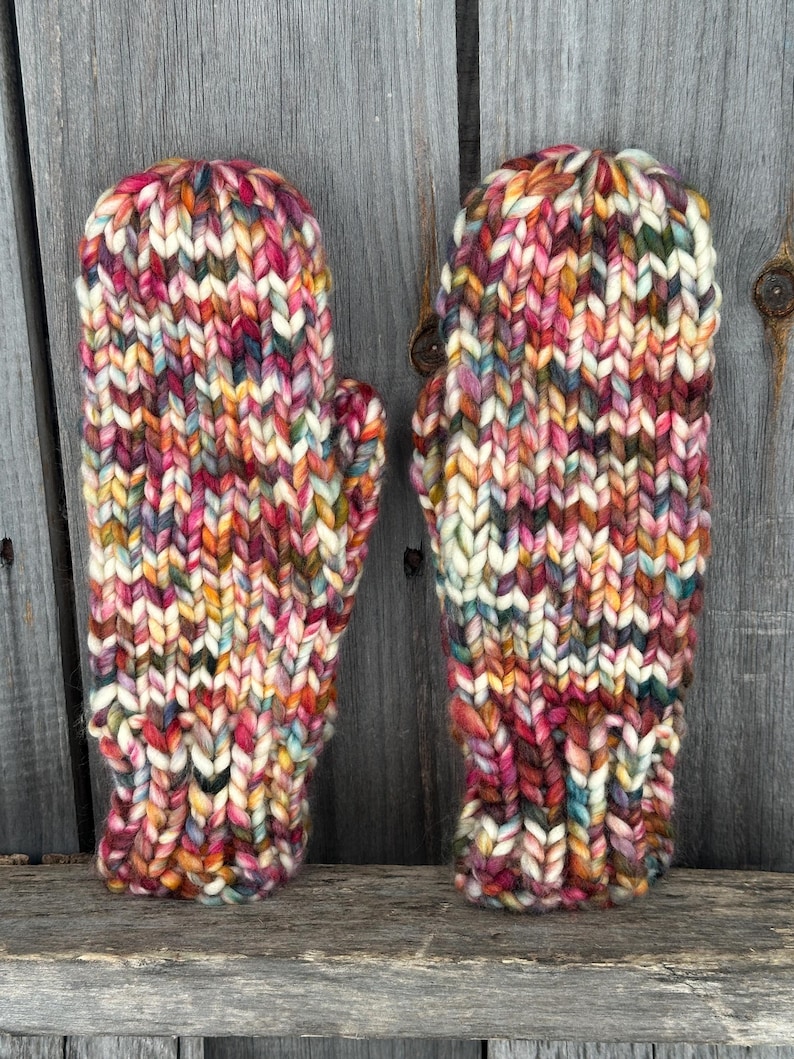 Malabrigo Mittens / Super Soft Merino Wool / Traditional Hand Knit ...