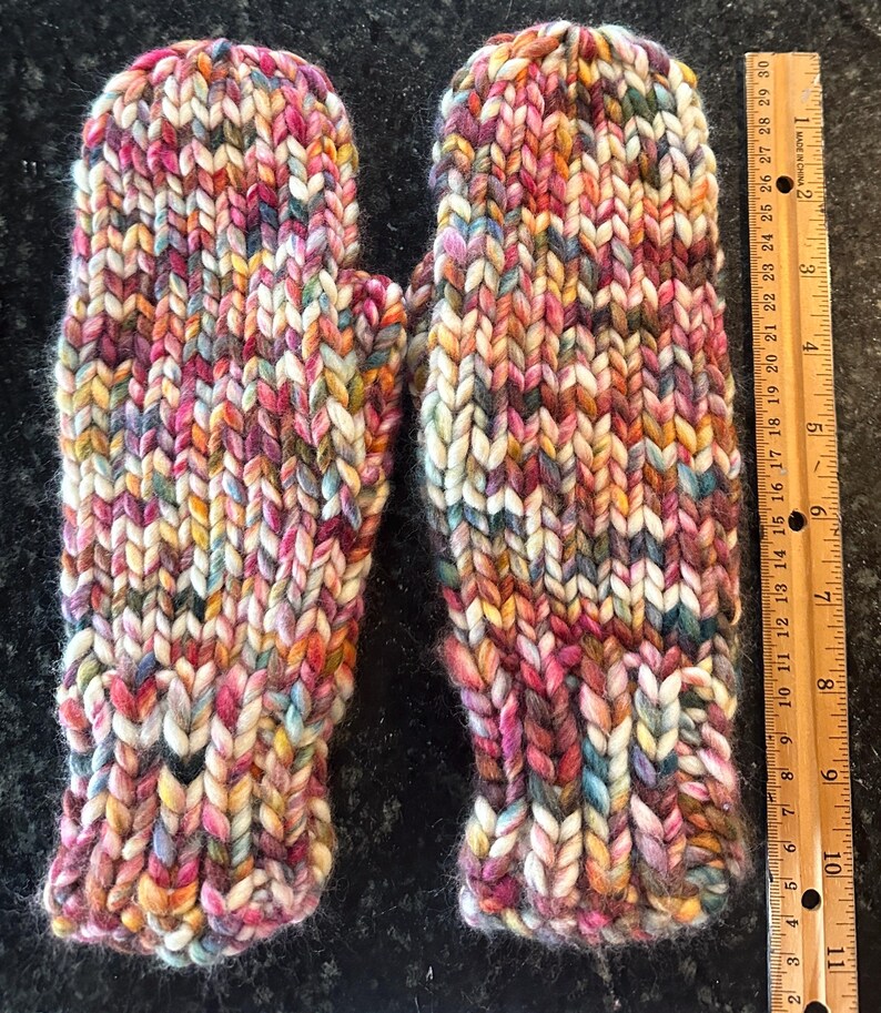 Malabrigo Mittens / Super Soft Merino Wool / Traditional Hand Knit ...