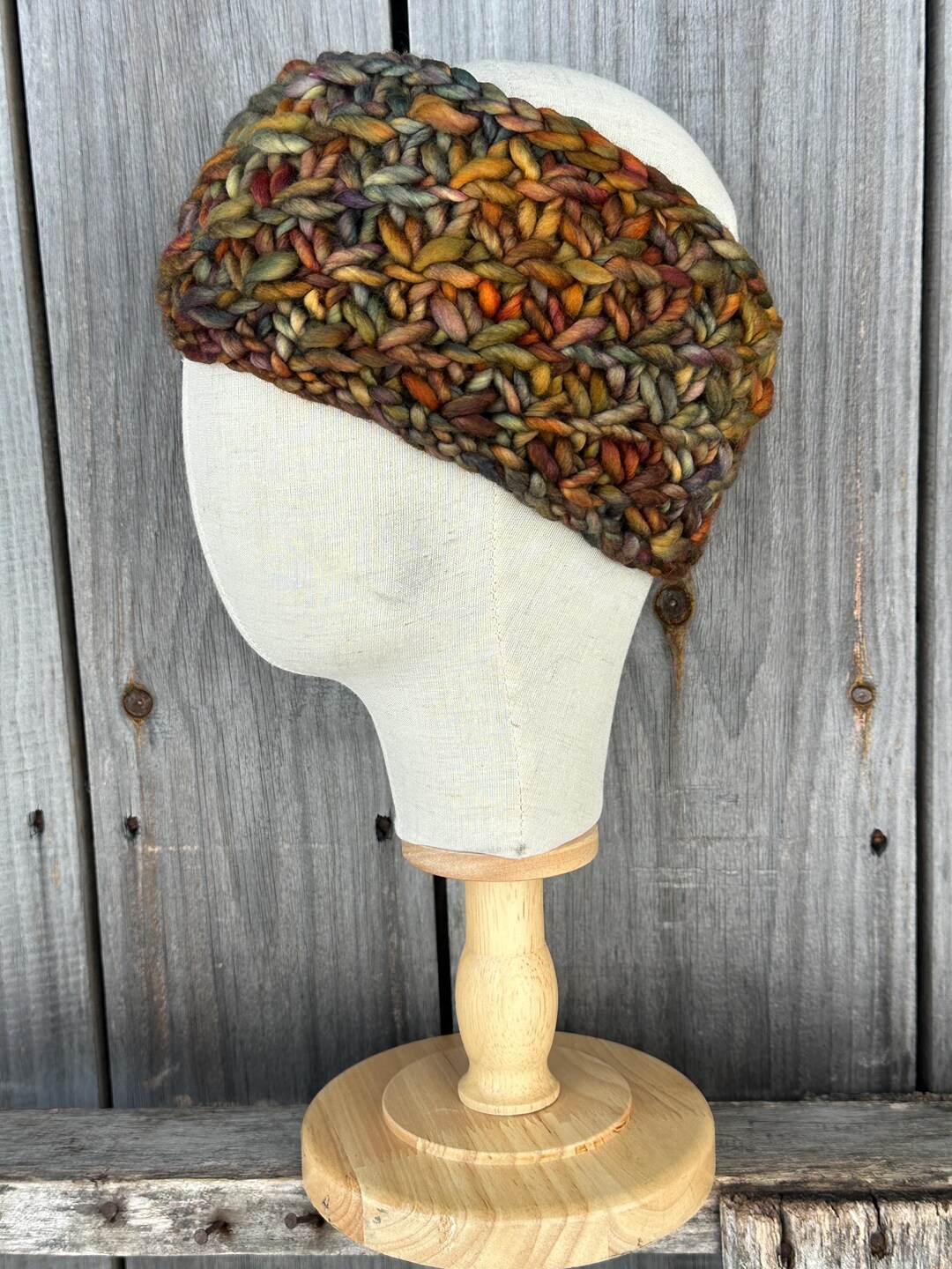 Hand Knit Merino Wool / Ear Warmer/ Fall Colors / Ships Free in 1-2 ...