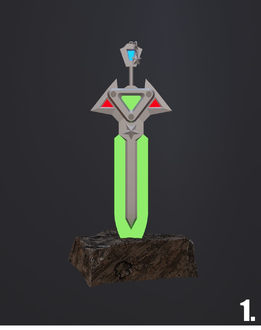 Arcade Riven Sword 3D MODEL (blender) - Etsy