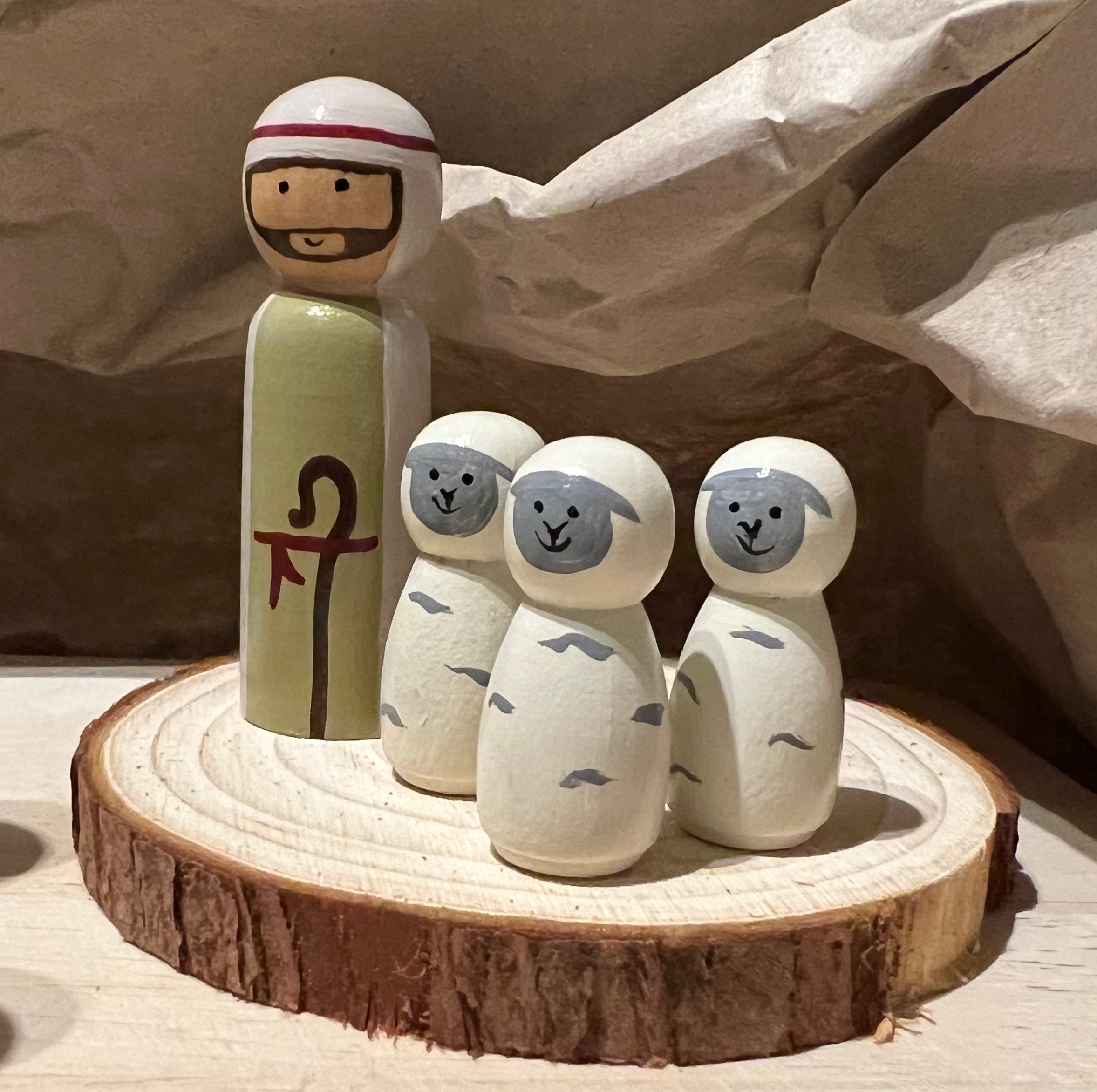 Nativity Scene (12 Doll Set) Diverse/multicultural or Plain Wood Peg ...