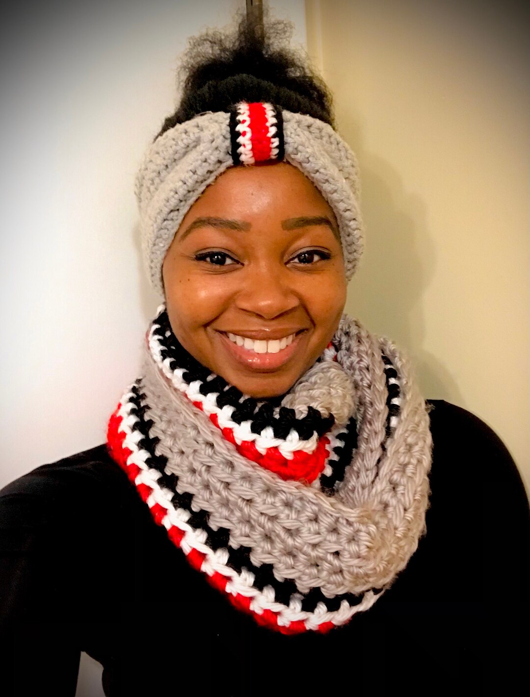 Ohio State Crochet Headband and Infinity Scarf - Etsy