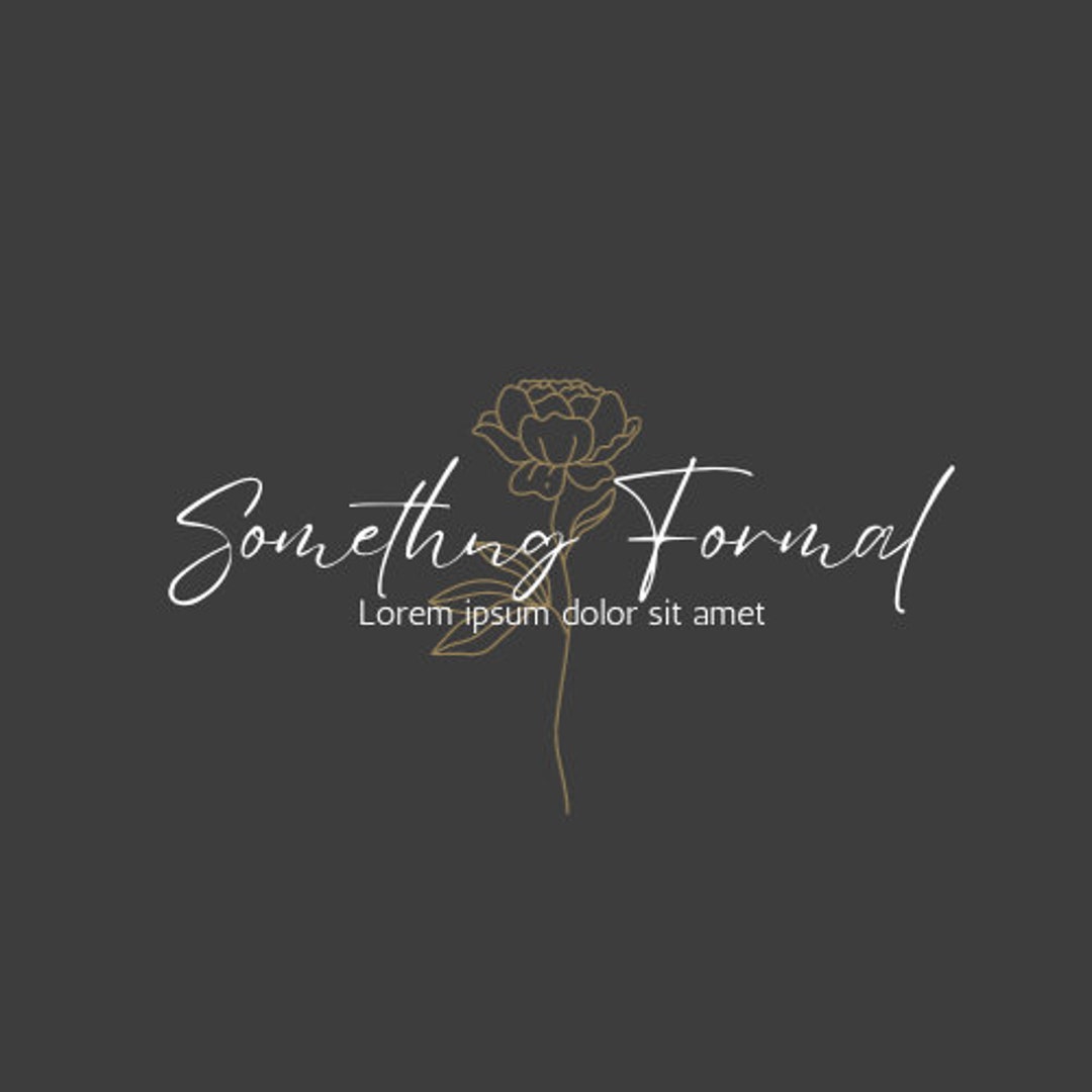 Simple Minimalist Line Art Text Logo - Etsy