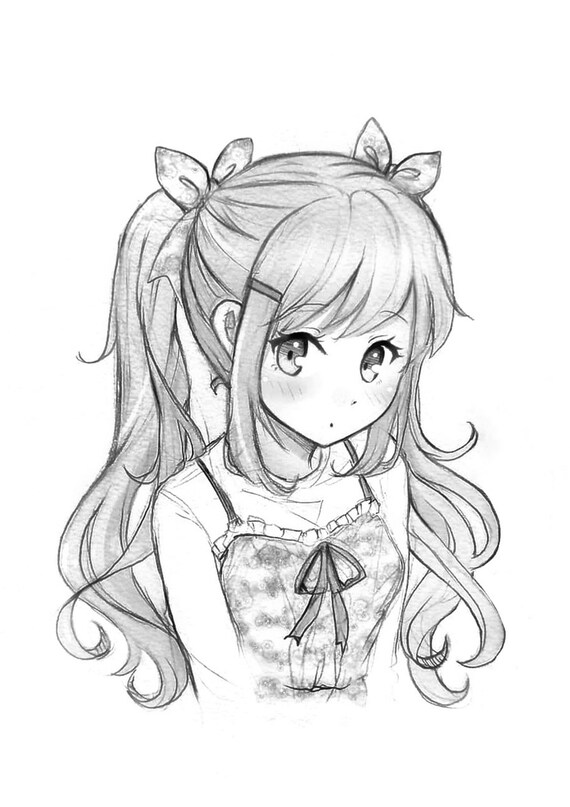 Cute Anime Girl Pencil Drawing Danielaboltres de Cute Anime Girl Pencil Drawing Danielaboltres de