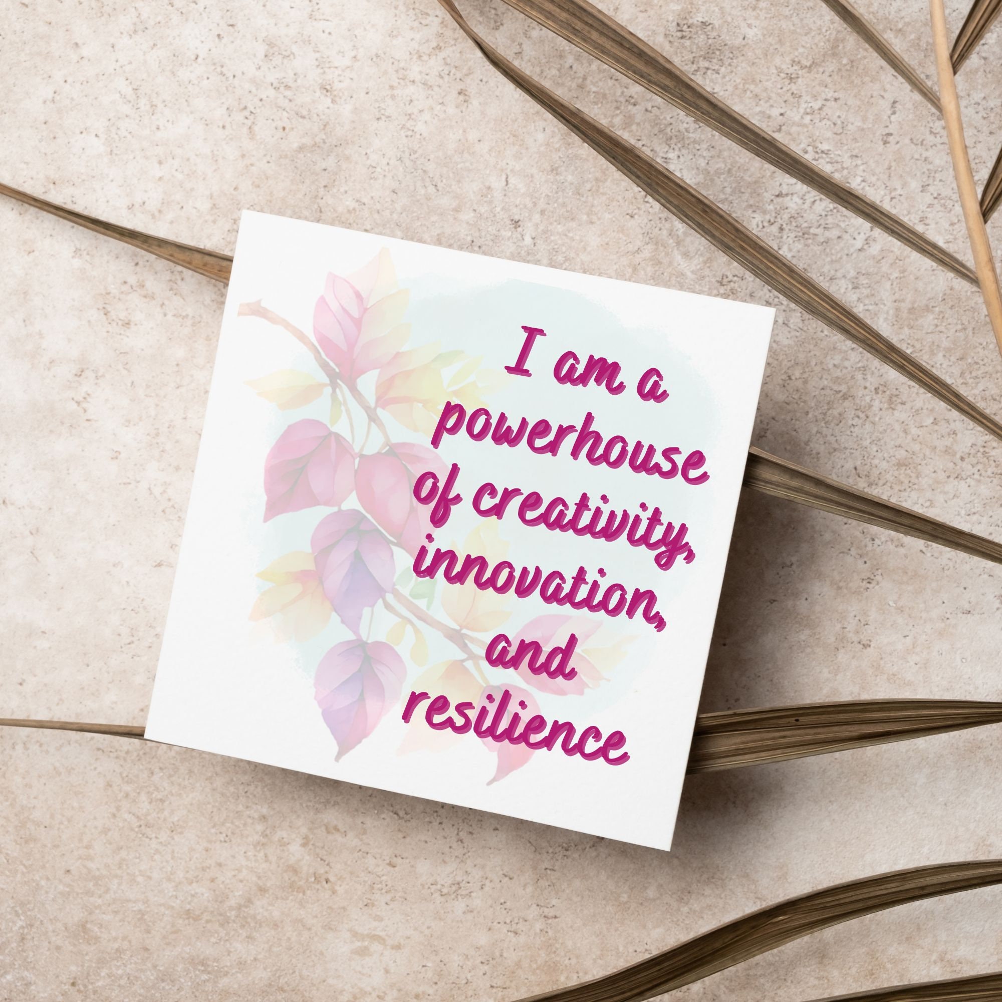 48 Positive Affirmation Cards Printable, Self-worth Empowerment Deck ...