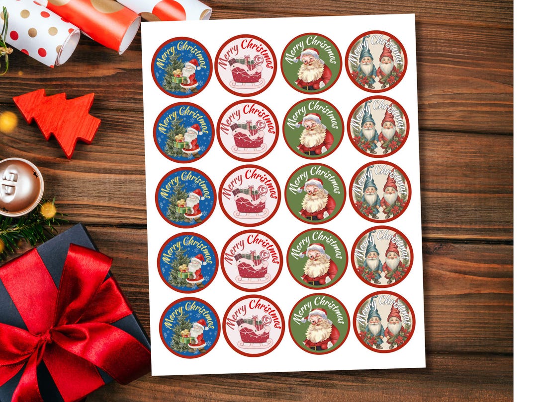Christmas Stickerstags, Christmas Stickers, Christmas Tags, Printable ...