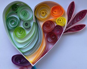 Paper Quilled Heart - Etsy