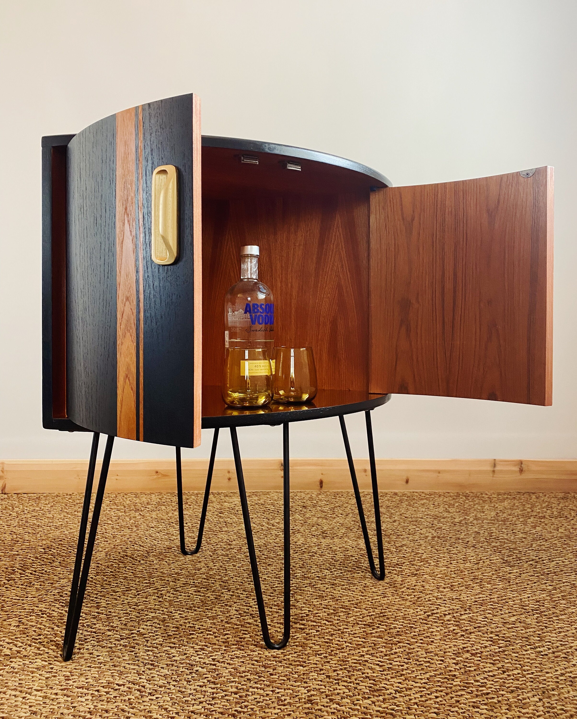 Restyled G Plan Fresco Curved Corner Drinks Storage Cabinet Customised Vintage Retro MCM Made to Order Etsy