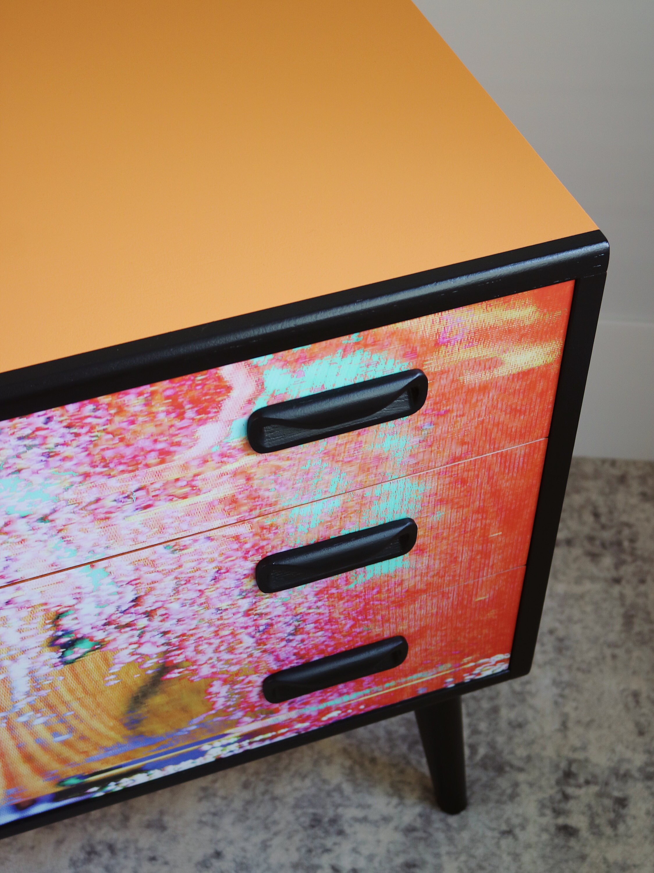 Custom Glitch Artwork Chest of Drawers – Retro Mid Century Modern - Etsy