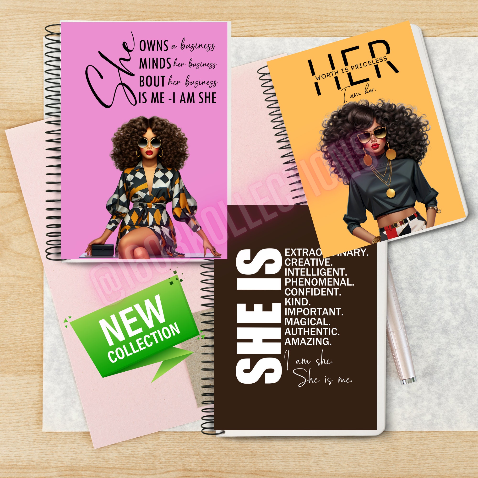 Women's Journal Notebook Dream Create Share, Black Woman Journal ...