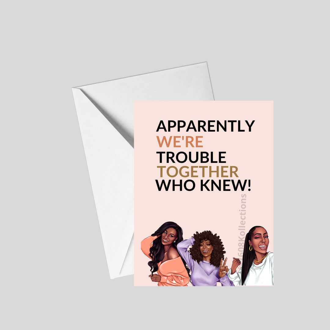 African American Greeting Card, Valentines for Friends, Galentines ...