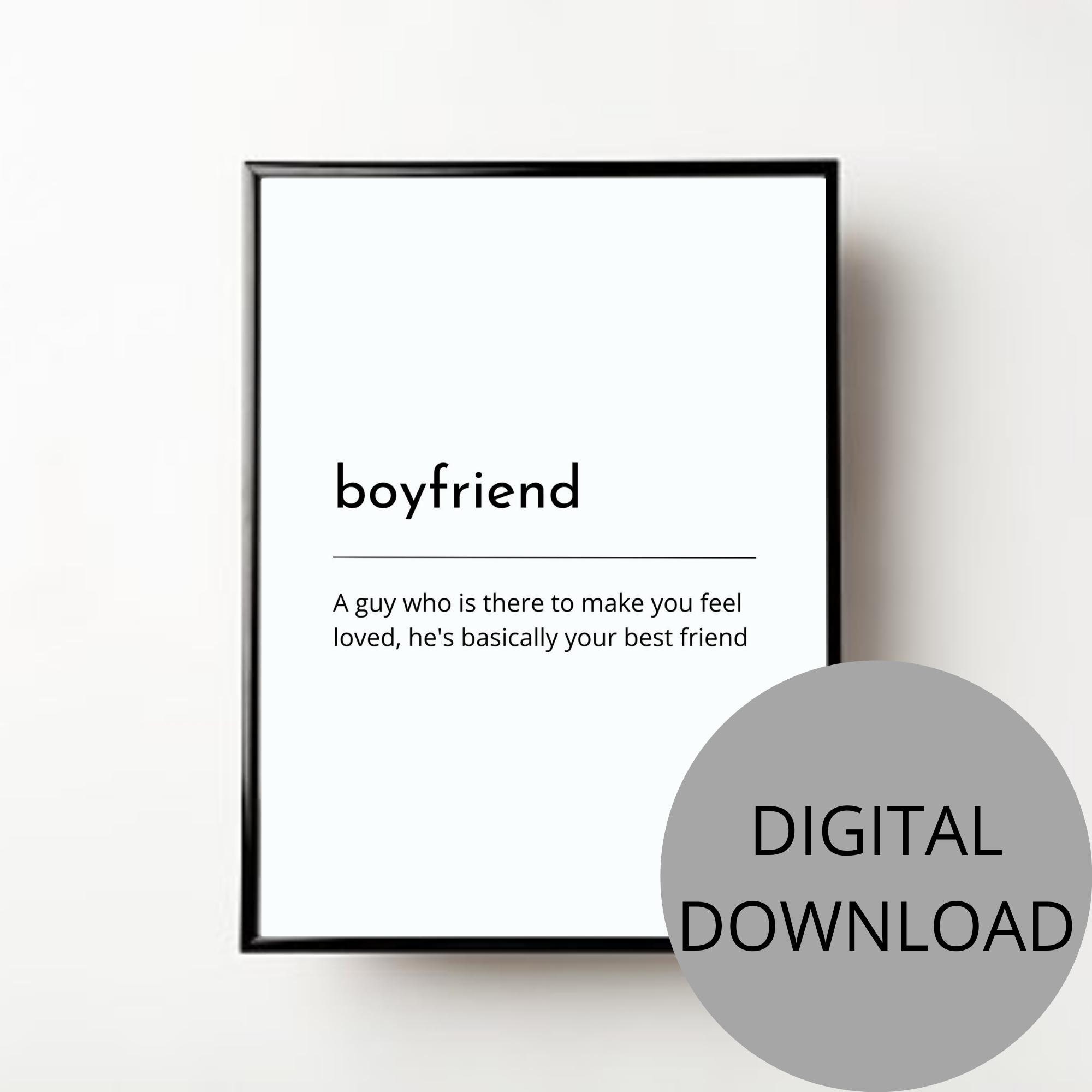 Downloadable Decor Boyfriend Definition Printable Print Gift For ...