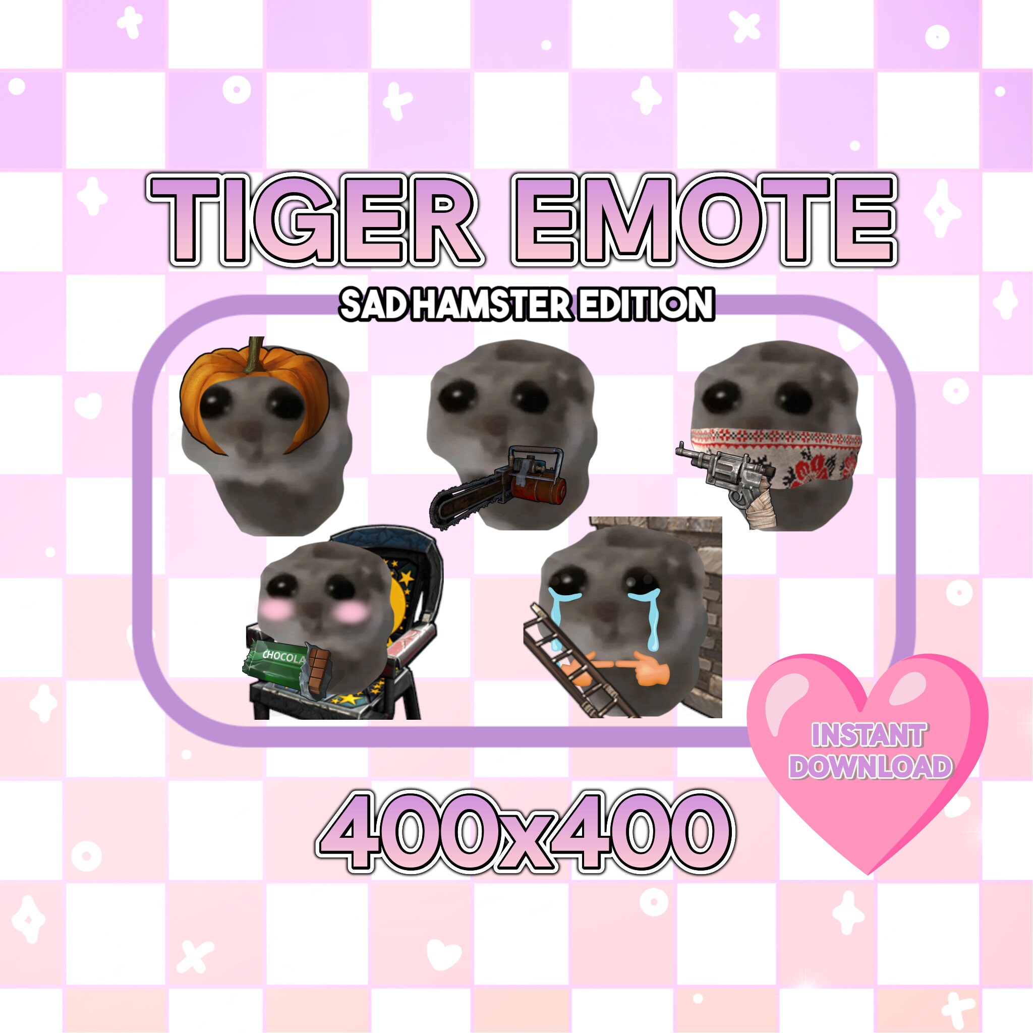 Sad Hamster Twitch Subscriber Discord Chat Emotes Streamer High Quality ...