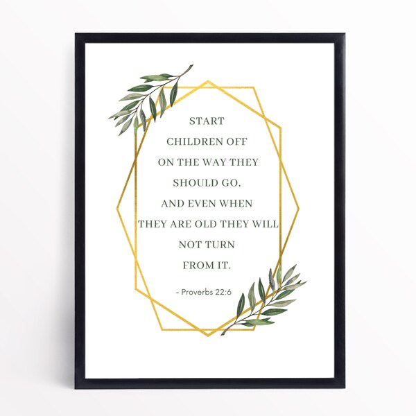 Proverbs 22 6 - Etsy UK