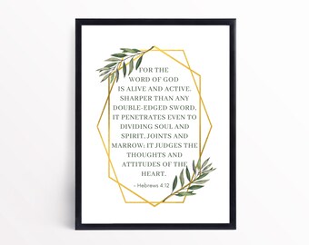 Hebrews 4 12 - Etsy
