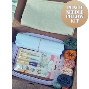 Punch Needle Pillow Kit, Diy Kits for Adults, Punch Needle Embroidery ...