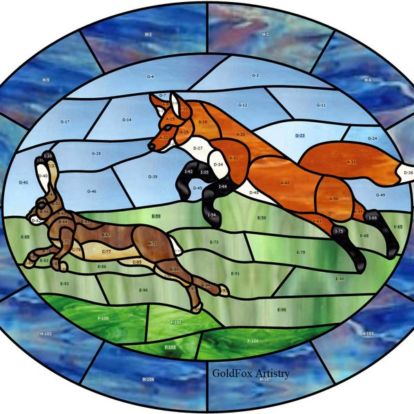 Stained Glass Fox - Etsy