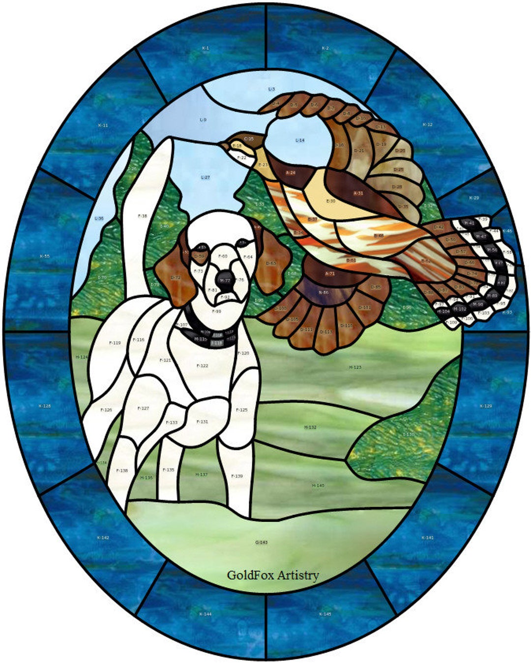 Goldfox Artistry, the Grouse Hunter, Stained Glass Pattern PDF Download ...