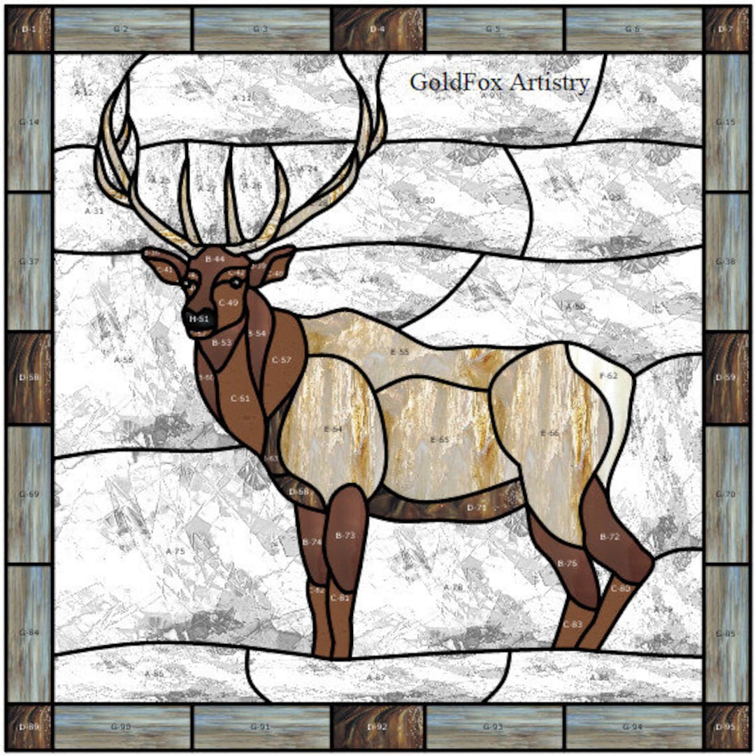 Stained Glass Patterns Elk