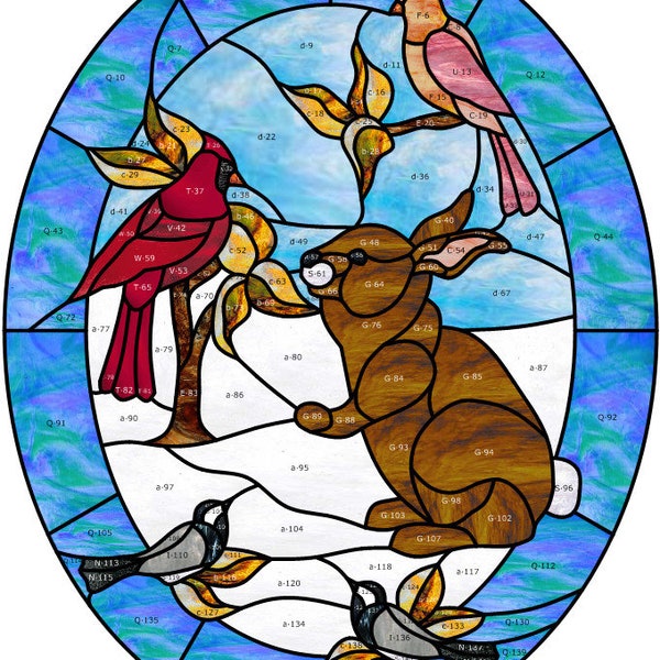 Forest Scene Stained Glass Art - Etsy