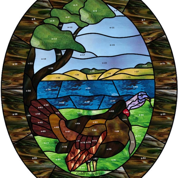 Stained Glass Turkey Pattern - Etsy