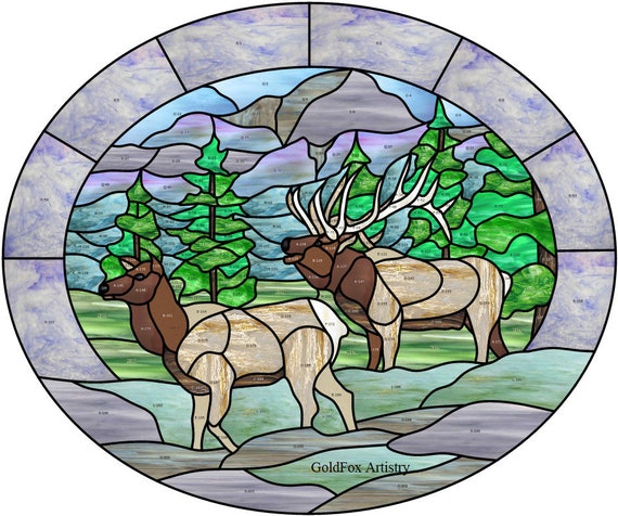 Stained Glass Patterns Elk
