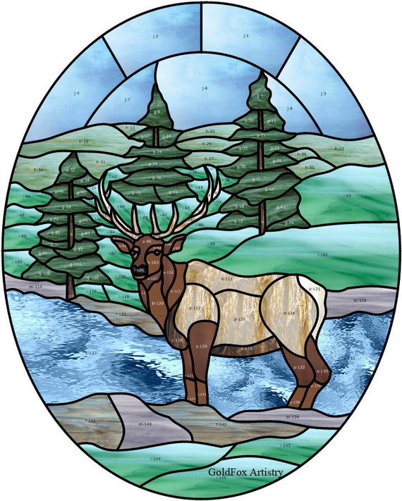 Stained Glass Patterns Elk