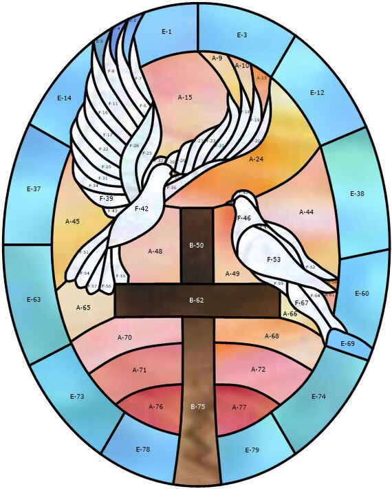 Easter Sunrise Stained Glass Pattern PDF Download Digital | Etsy