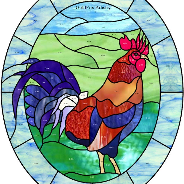 Chicken Stained Glass - Etsy