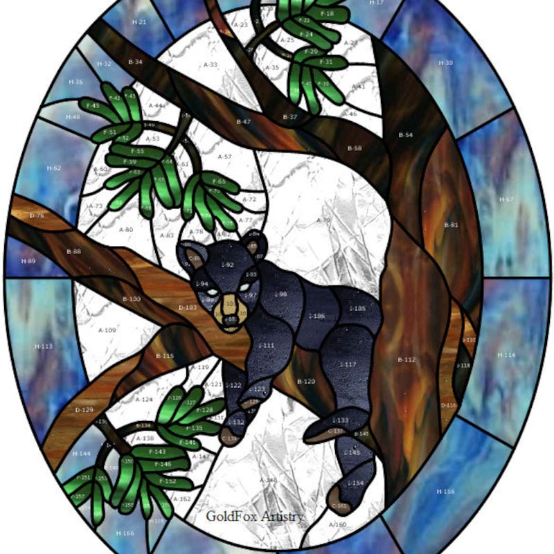 Stained Glass Bear - Etsy