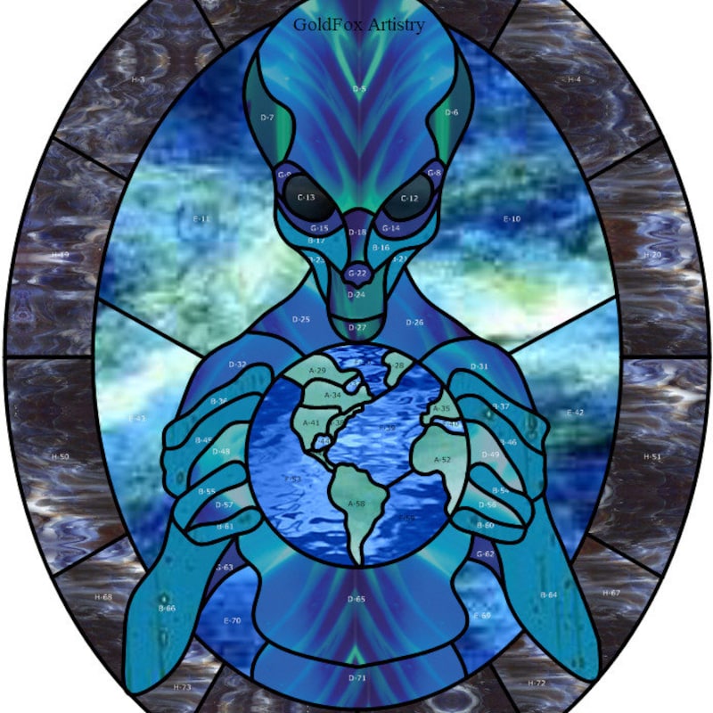 Alien Stained Glass - Etsy
