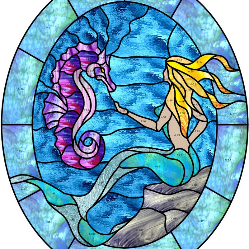 Stained Glass Mermaid - Etsy