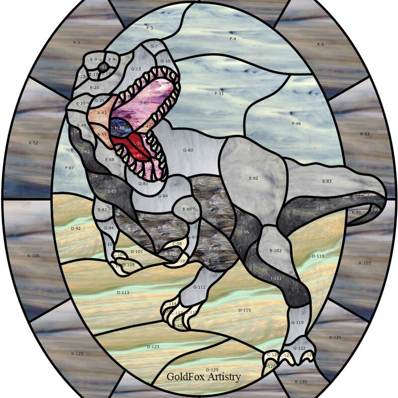 Stained Glass Dinosaur - Etsy