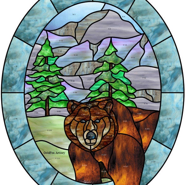 Bear Stained Glass - Etsy