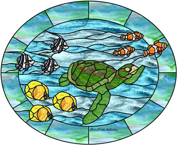 Sea Turtle Stained Glass Pattern - Glass Designs