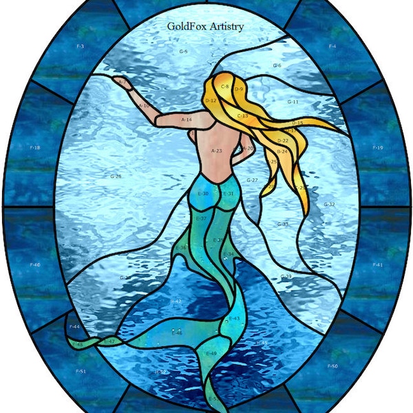 Stain Glass Mermaid - Etsy