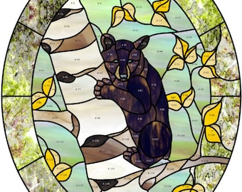 Stained Glass Bear | Etsy